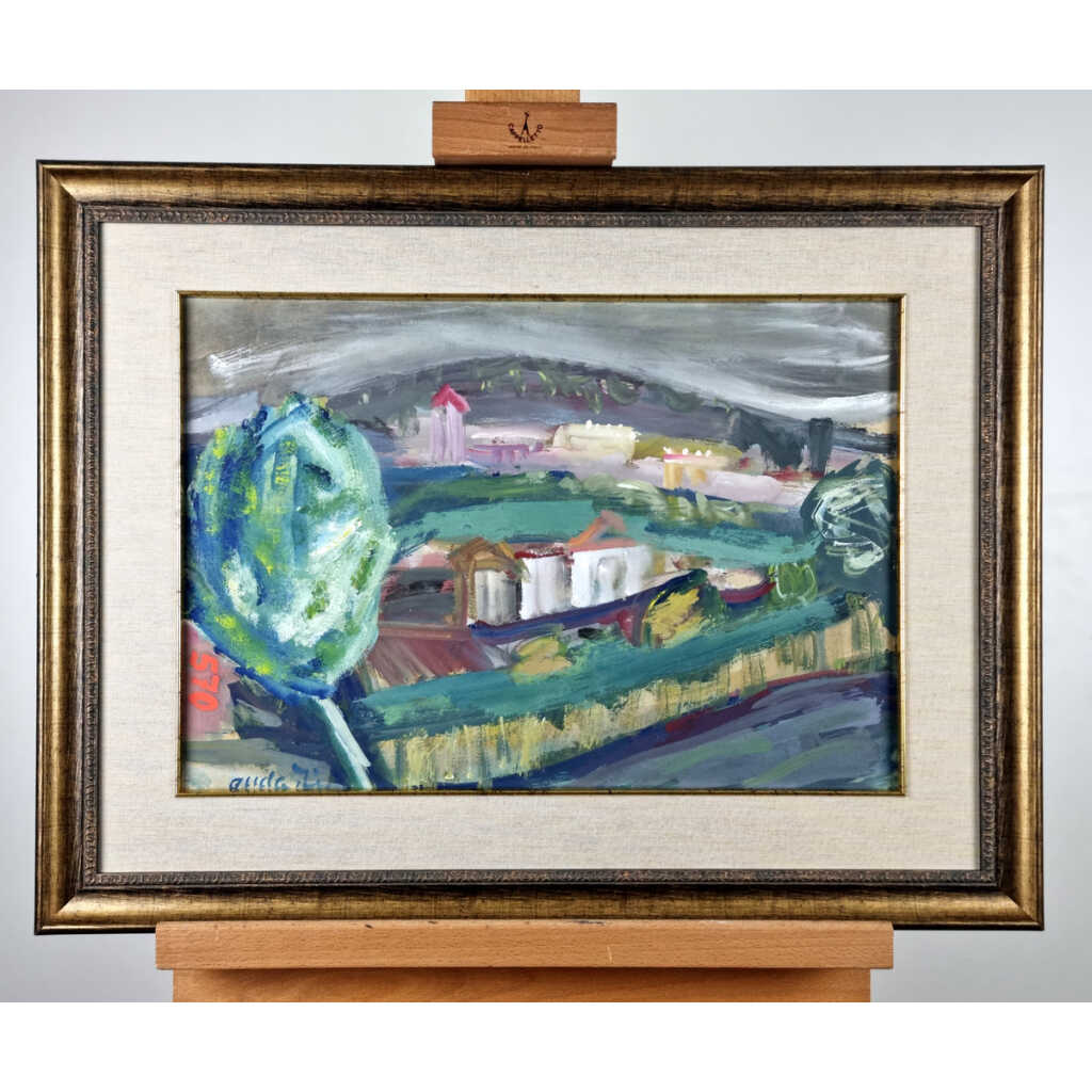 Antanas Gudaitis (1904 – 1989) Namelis prie tvenkinio / Etiudas Kaune ...