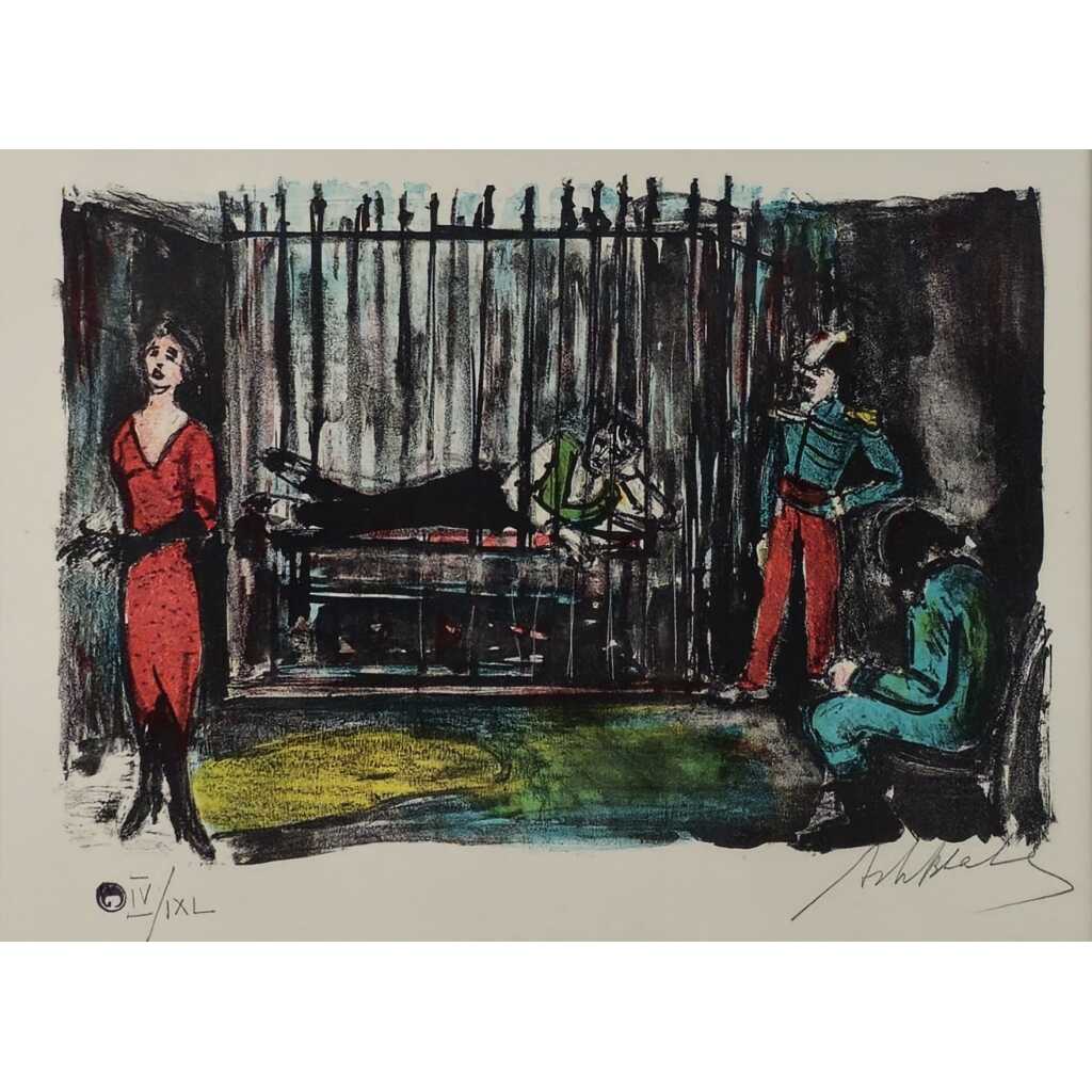 Neemija Arbit Blatas (1908–1999) „Operos už tris skatikus“ scena ...